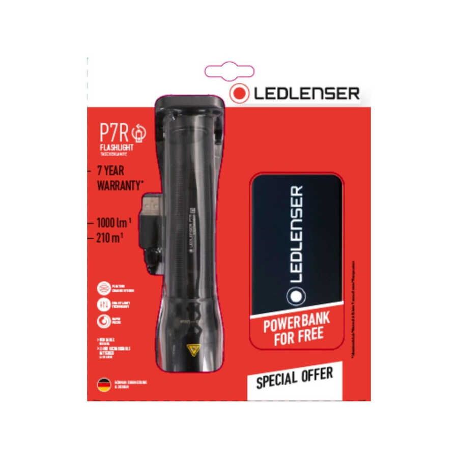 Led Lenser P7R El Feneri 1000Lumen + Powerbank | Güney Av